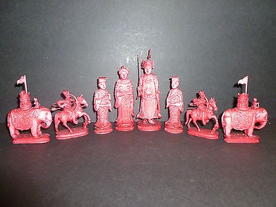 A Large Antique Cantonese King George Chess Set C 1820